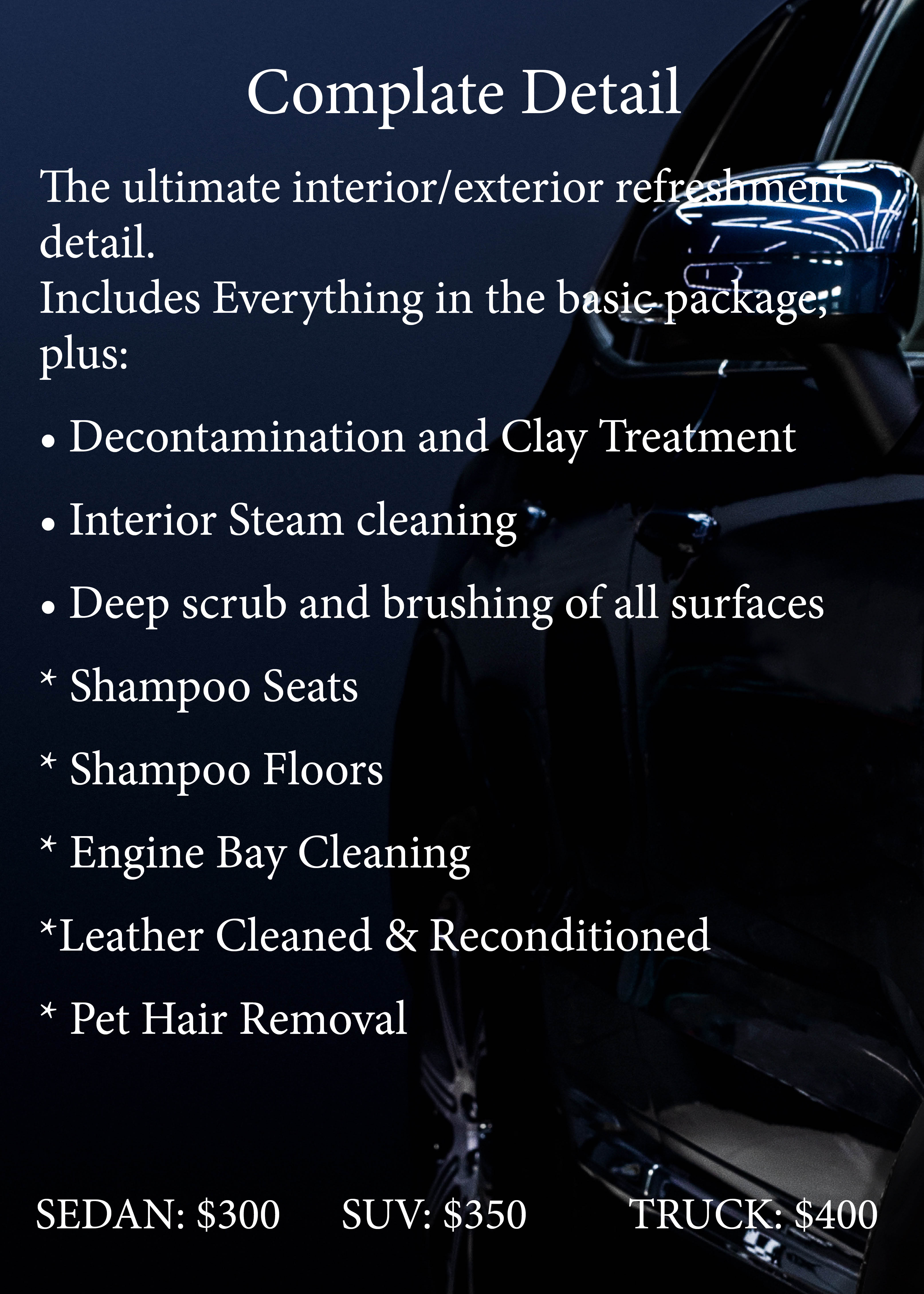 TLC Car Wash - PRICE
